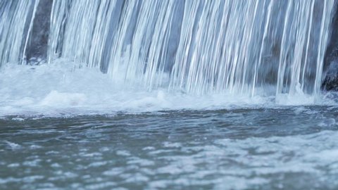 Waterfall Pouring Down Side Stock Footage Video (100% Royalty-free ...