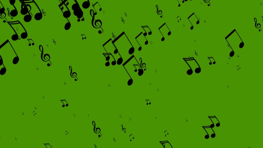 green screen musical note streaming melody Stock Footage Video (100% ...