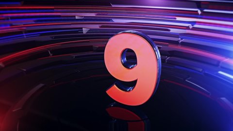 Countdown Top Ten Numbers Animation Rendering Stock Footage Video (100% ...