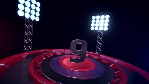 Countdown Top Ten Numbers Animation Rendering Stock Footage Video (100% ...