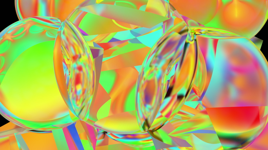 Colorful 3d Abstract Animated Background. Stock Footage Video (100% ...