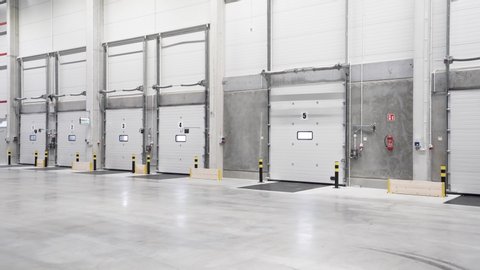 Inside Warehouse Loading Docks Stock Footage Video (100% Royalty-free ...