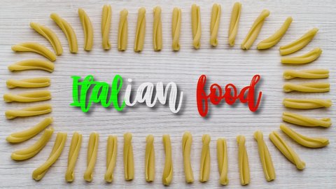 Stop Motion Animation Dry Handmade Pasta Stock Footage Video (100% ...
