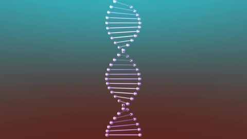 Realistic Dna Strand Moving On Colourful Stock Footage Video (100% ...