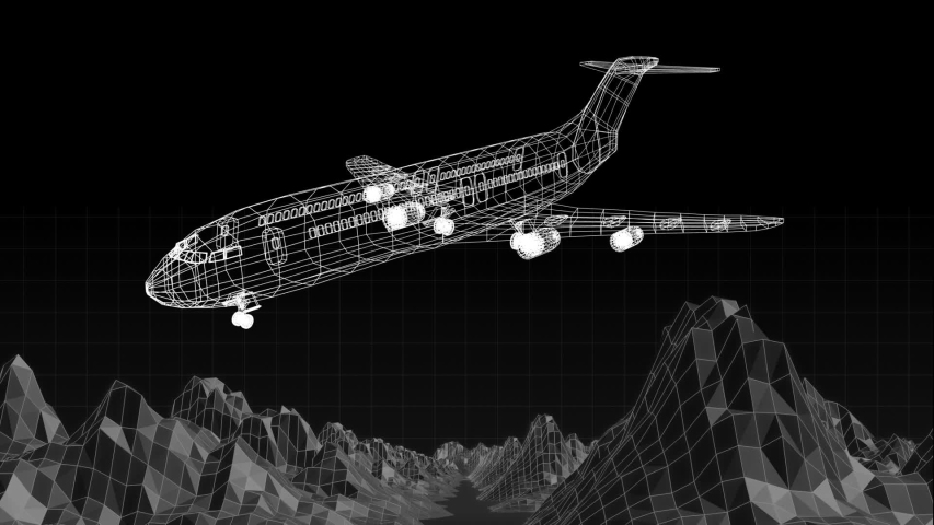 animation 3d technical drawing model aeroplane: วิดีโอสต็อก (ปลอดค่า ...