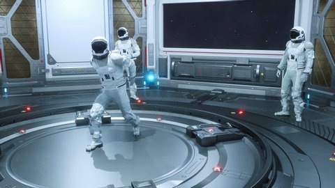 Astronauts Relax Have Fun On Their Stock Footage Video (100% Royalty ...