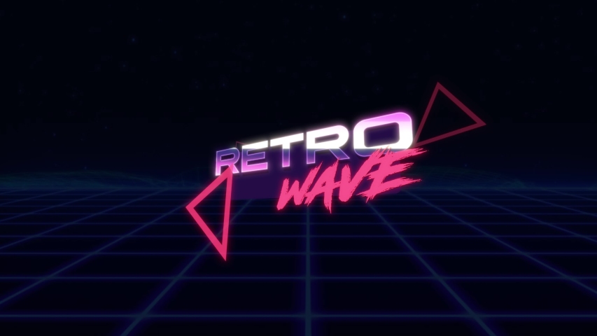 Retro Wave Sign 3d Banner Stock Footage Video (100% Royalty-free ...