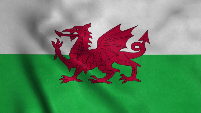 4k Wales Flag Animated Background Features Stock Footage Video (100% ...