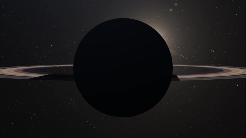 Sunrise from Planet Saturn.beautiful Saturn Stock Footage Video (100% ...