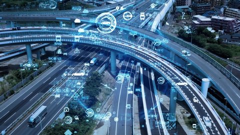 Transportation Technology Concept Intelligent Transport Systems Stock ...