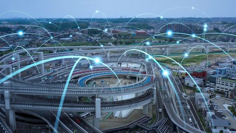 Modern Transportation Communication Network Concept Stock Footage Video ...