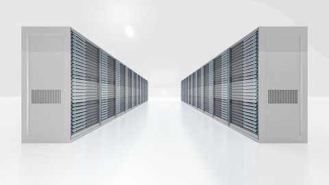 3d Rendered Illustration Server Racks Computing Stock Footage Video ...