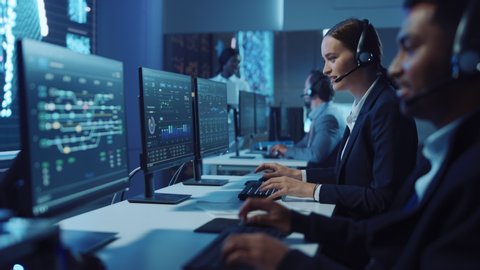 Happy Confident Technical Customer Support Specialist Stock Footage ...