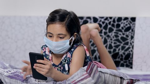 Cute Little Girl Having Video Call Stock Footage Video (100% Royalty ...