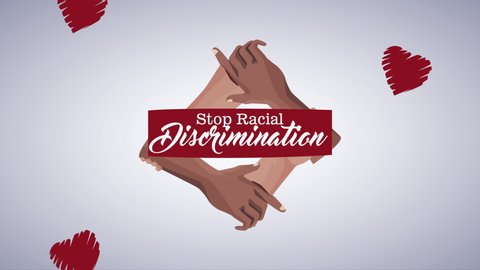 Stop Racism Campaign Hands Human Union Stock Footage Video (100% ...