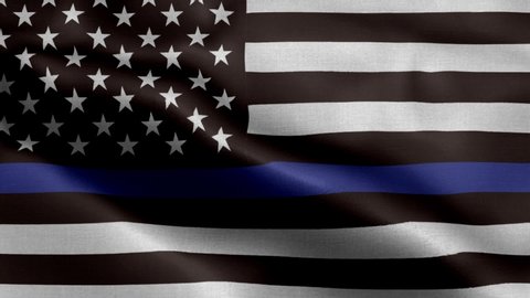 Thin Blue Line Wavy American Flag Stock Photo 1805207935 | Shutterstock