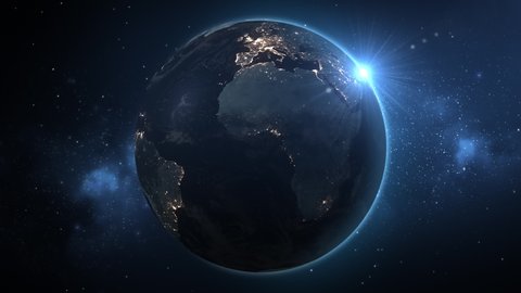 Planet Earth Rotating Space Slow Motion Stock Footage Video (100% ...