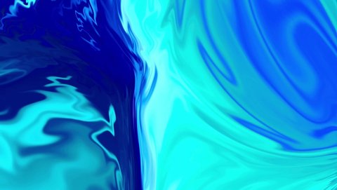Blue Flowing Liquid Waves Abstract Motion Stock Footage Video (100% ...
