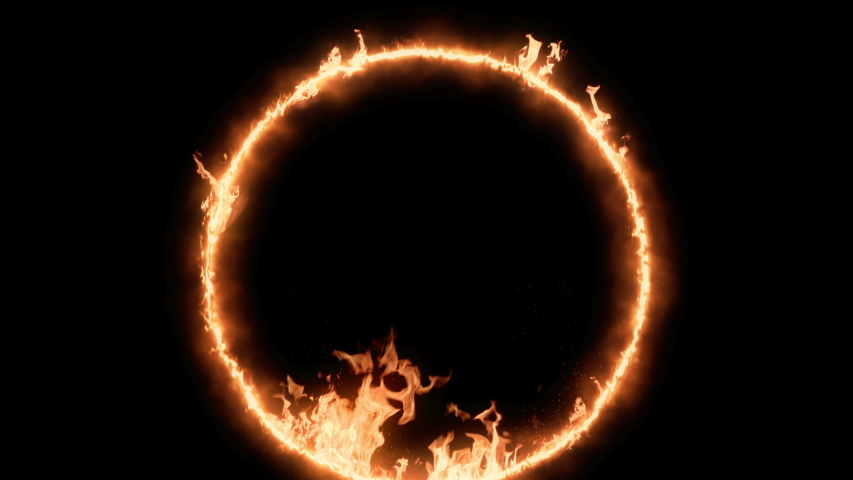 Jumping Through Ring of Fire, Stock Footage Video (100% Royalty-free ...