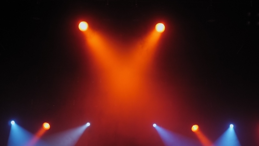 Stage Lights with Smoke On Stock Footage Video (100% Royalty-free ...