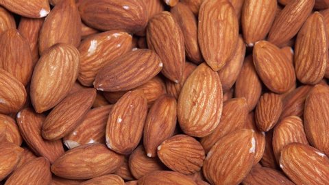 Almond Rotates Closeup Background Almond Stock Footage Video (100% ...
