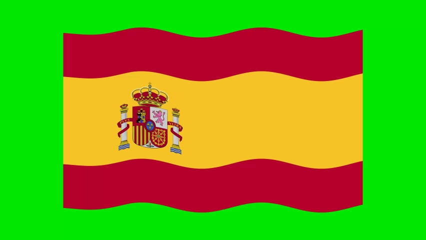 Animated Waving Spain Flag. Animation, Stock Footage Video (100% ...