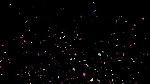 4k Confetti Explosion Quicktime Alpha Channel Stock Footage Video (100% ...