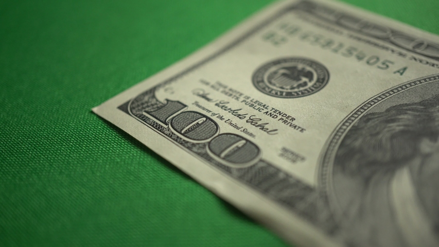 one 100 dollar bill on table Stock Footage Video (100% Royalty-free ...