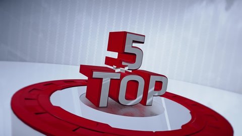 Top 5 Numbers Animation Rendering Background Stock Footage Video (100% ...