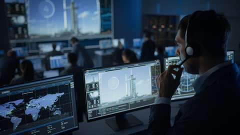 Group People Mission Control Center Witness Stock Photo 2010344561 ...