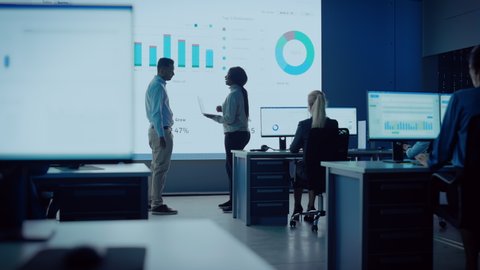 two financial data analysts having meeting Stock Footage Video (100% ...