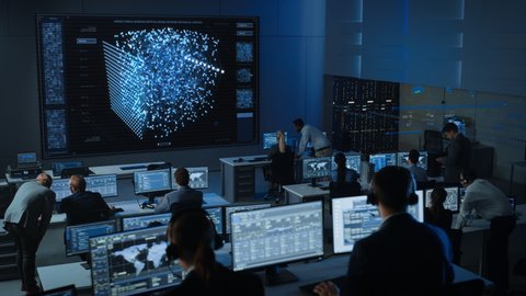 Team Professional Computer Data Science Engineers Stock Footage Video ...