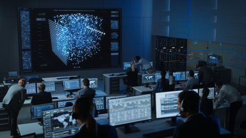 team professional computer data science engineers Stock Footage Video ...