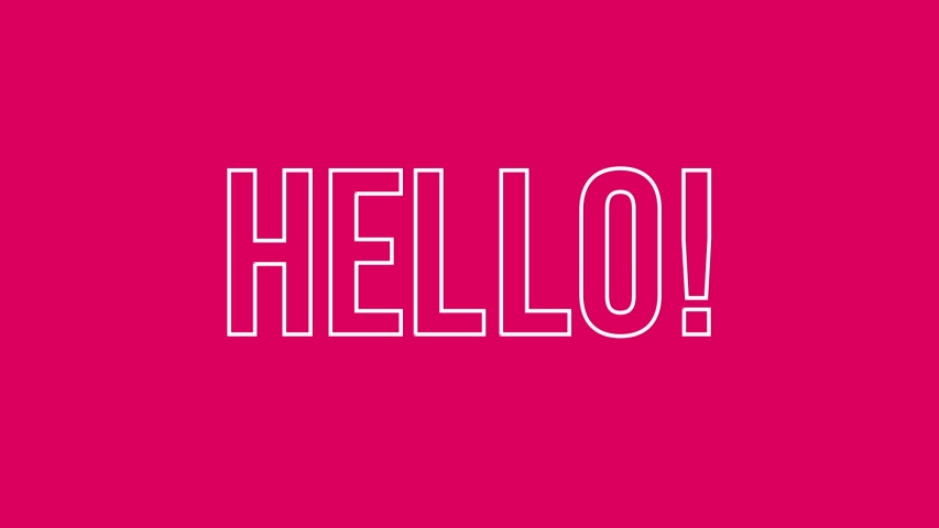 Hello Outline Animation Text Effect Stock Footage Video (100% Royalty ...