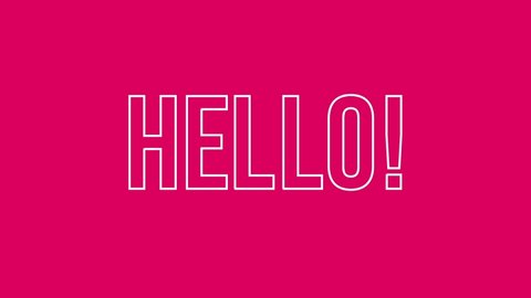 Hello Outline Animation Text Effect Stock Footage Video (100% Royalty ...