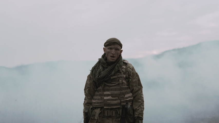 soldier during military operation smoke fire Stock Footage Video (100% ...