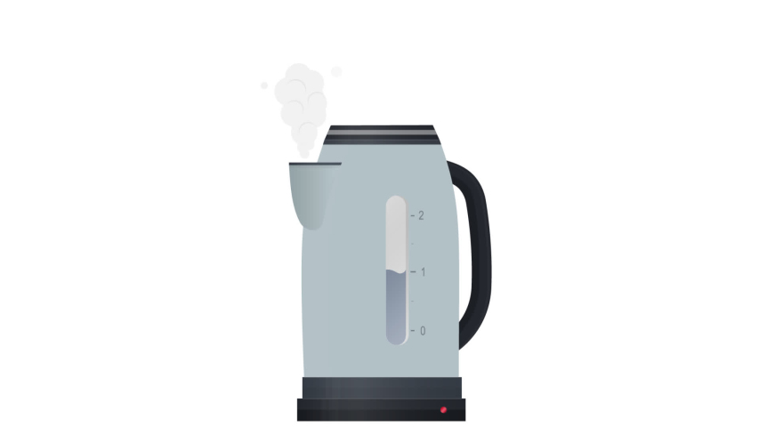 Electric Kettle. Animation of Boiling Stock Footage Video (100% Royalty ...
