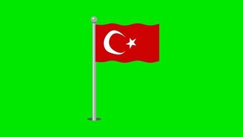 Animated Waving Turkey Flag Animation Motion Stock Footage Video (100% ...