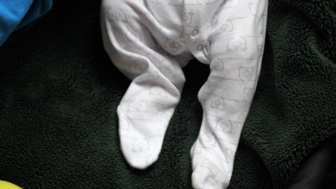 Cute Shot Baby Wriggling His Legs Stock Footage Video (100% Royalty ...
