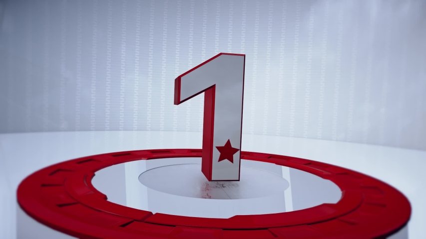 top ten numbers animation rendering Stock Footage Video (100% Royalty ...