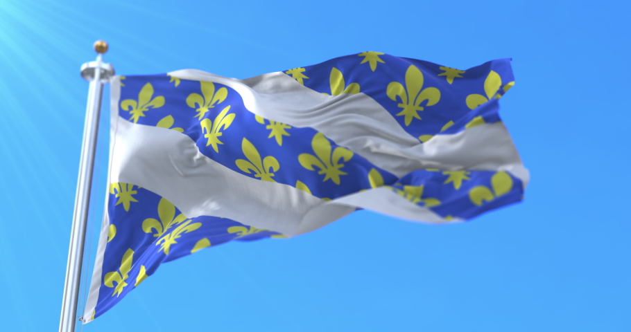Flag of Department of Yvelines Stock Footage Video (100% Royalty-free ...