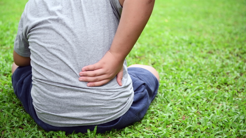 Obese Boy Feeling Back Pain, Stock Footage Video (100% Royalty-free ...