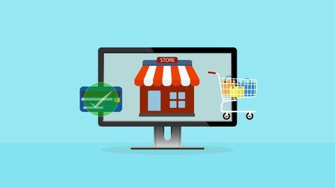 Online Shopping Flat 3d Isometric Modern Stock Vector (Royalty Free ...