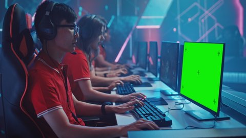 Diverse Esport Team Pro Gamers Play Stock Footage Video (100% Royalty ...