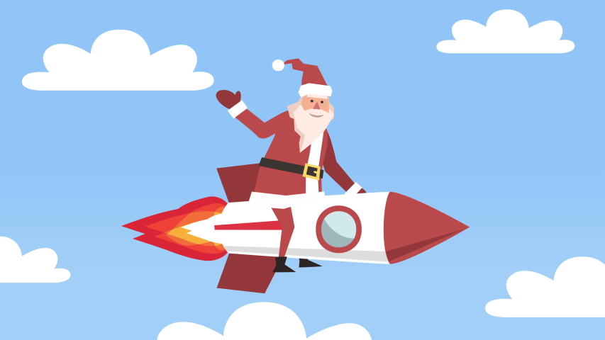 Santa On Rocket Stock Video Footage - 4K and HD Video Clips | Shutterstock