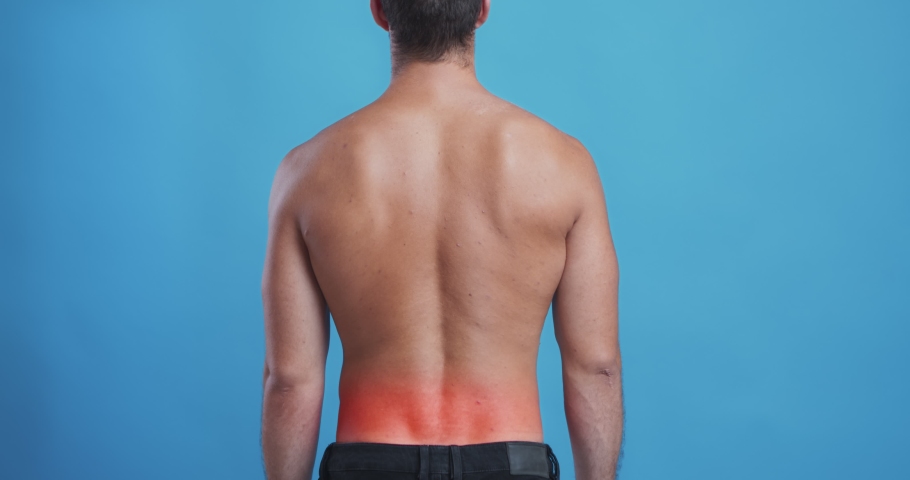 Loin Spasm. Young Man Suffering Stock Footage Video (100% Royalty-free ...