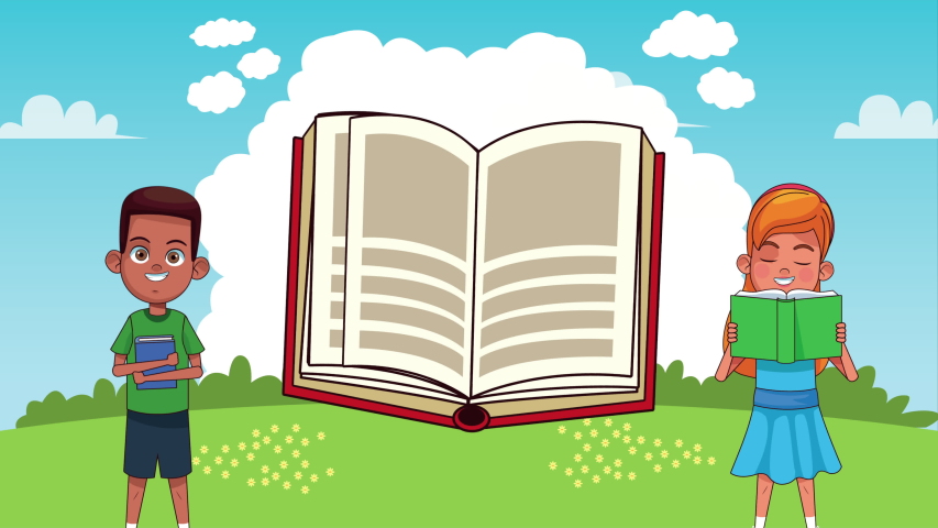 Cartoon Kids Library Stock Video Footage - 4K and HD Video Clips ...