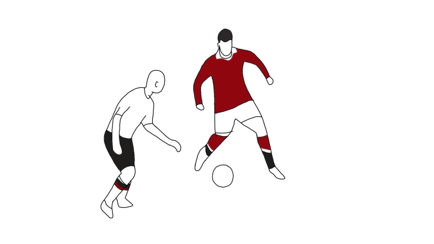 bicycle kick football goal 2d animation Stock Footage Video (100% ...