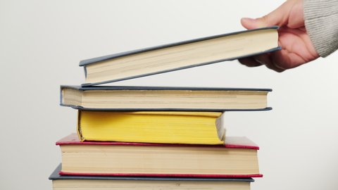 3 Stacks Books Different By Height Stock Vector (Royalty Free) 81713299