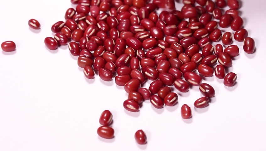 Pouring Azuki Red Beans On Stock Footage Video (100% Royalty-free ...